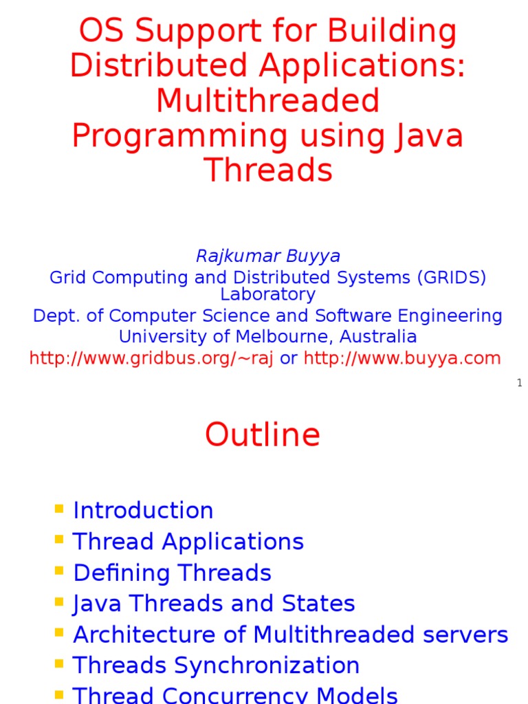 Grid Computing and Distributed Systems (GRIDS) Laboratory Dept. of Computer Science and Software ...