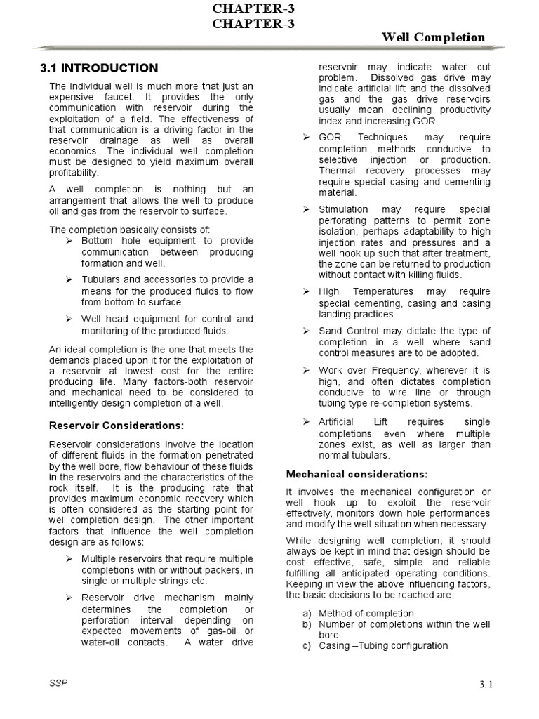 03 Well Completion | PDF | Casing (Borehole) | Petroleum Reservoir
