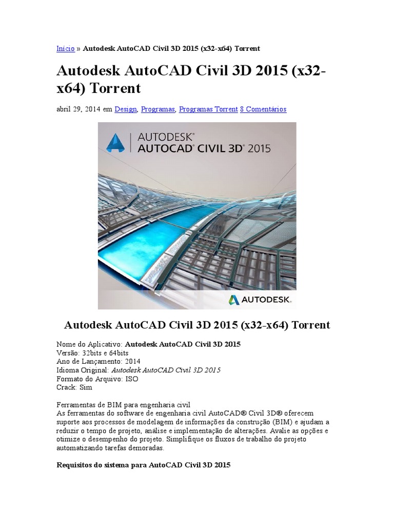 Civil 3D | PDF | Auto Cad | Microsoft Windows