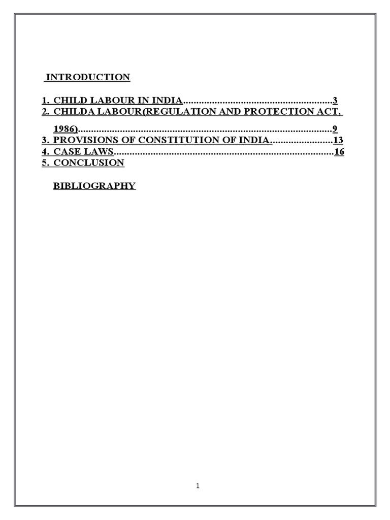 Child Labour Project | Download Free PDF | Child Labour | Employment