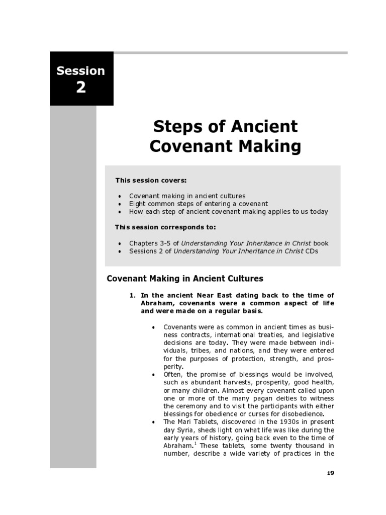 Steps of Acient Covenant Making | PDF | Covenant (Biblical) | Covenant ...