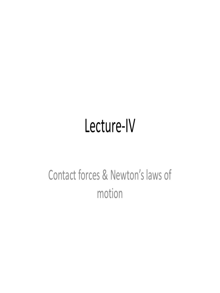 Contact Forces and Newton's Laws Explained | PDF | Friction | Tension ...