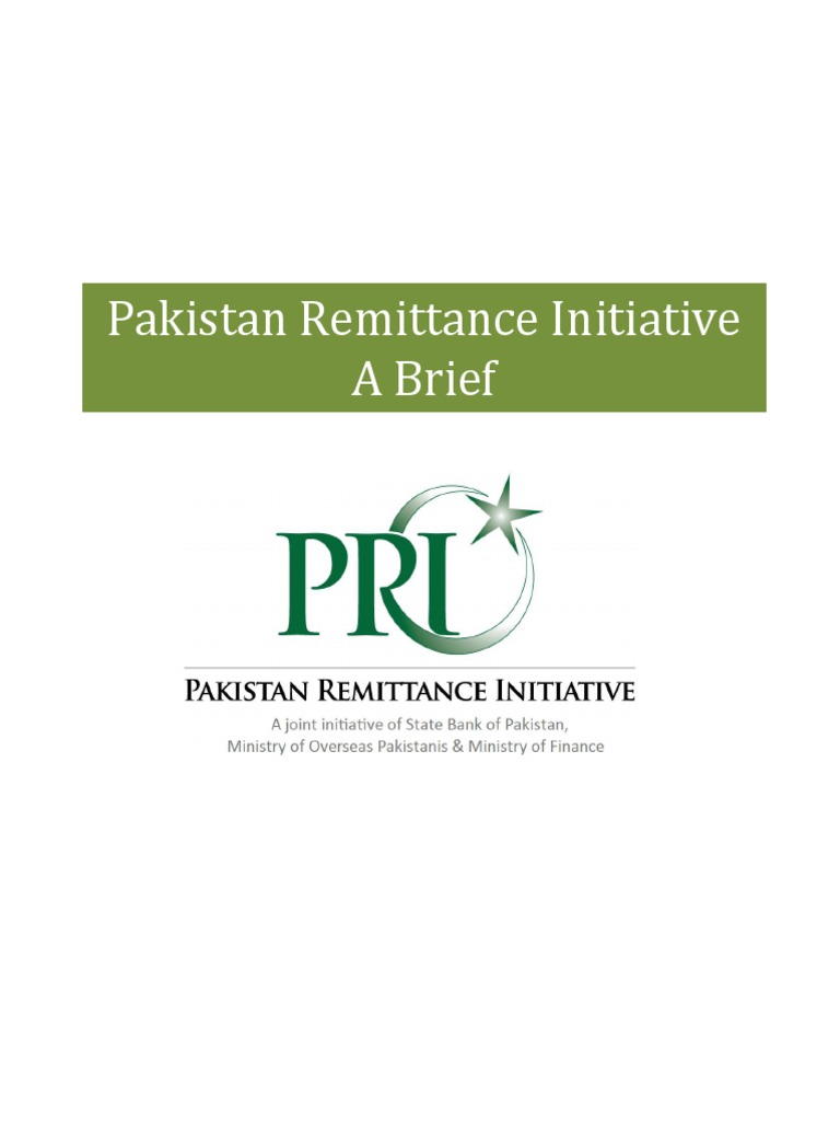 Pakistan Remittance Initiative A Brief | Download Free PDF | Remittance ...