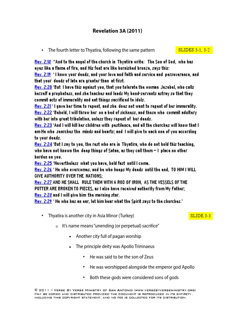Revelation 3a 2011 | PDF | Catholic Church | Protestantism