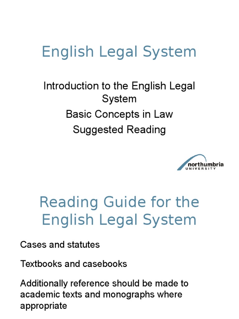 English Legal System: Introduction To The English Legal System Basic ...