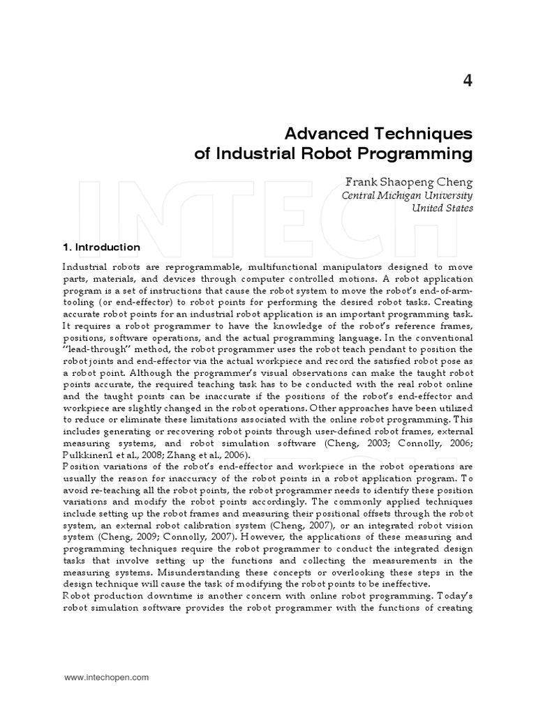 Advanced Techniques of Industrial Robot Programming 79 | PDF ...
