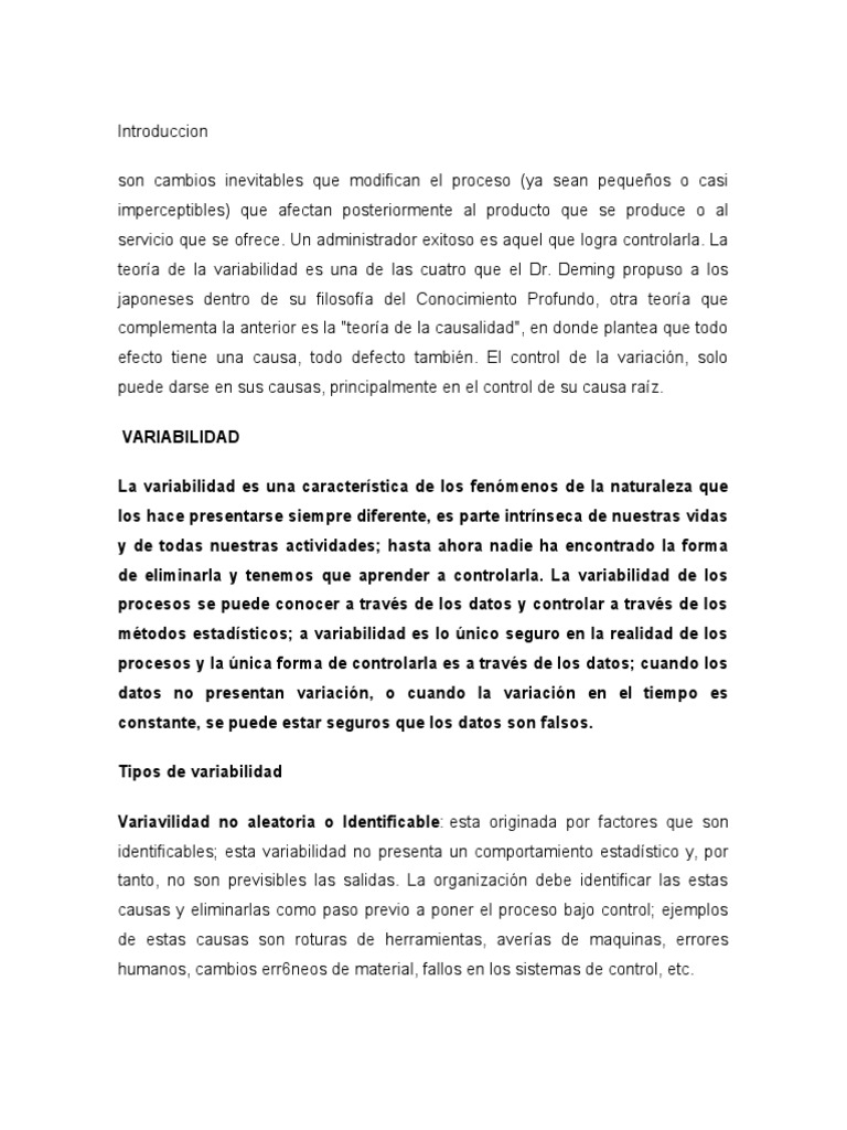 Tipos de Variacion | PDF