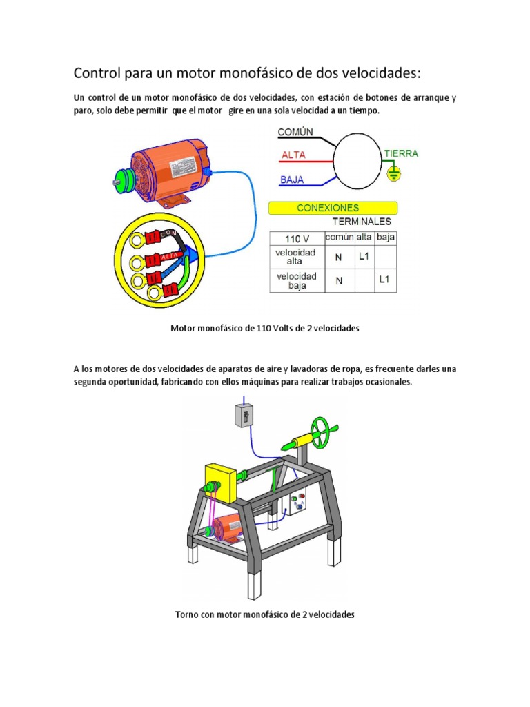 Control para Un Motor Monofásico de Dos Velocidades | PDF