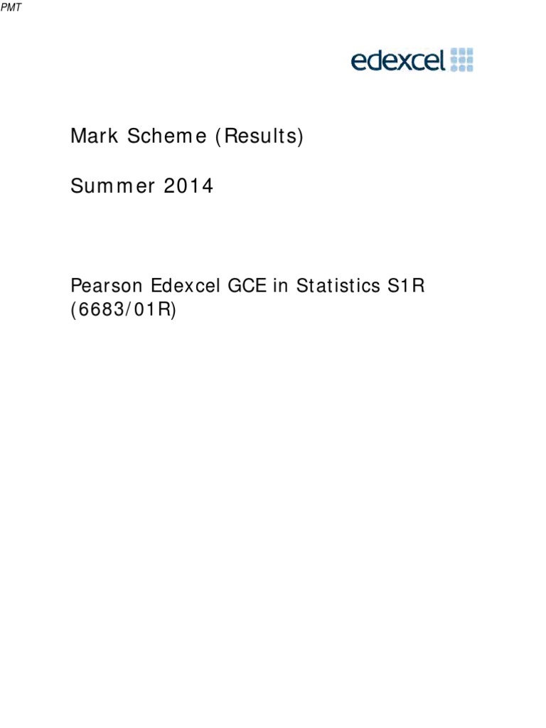 June 2014 (R) MS - S1 Edexcel | PDF | Teaching Mathematics | Science