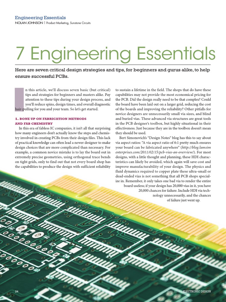 7 Engineering Essentials For Printed Circuit Board Design Success | PDF ...