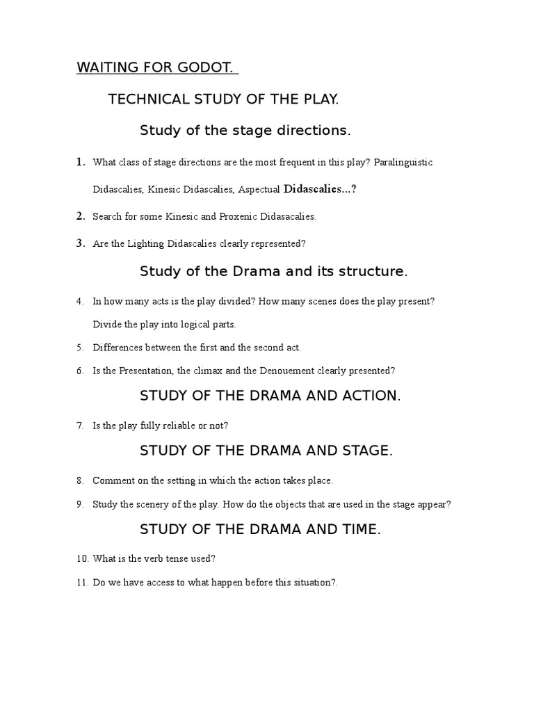 Waiting For Godot | PDF | Samuel Beckett | Theatre