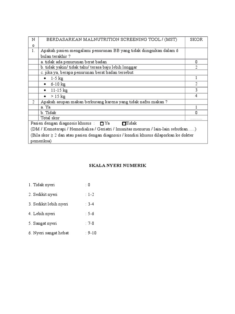 Skrining Gizi MST | PDF