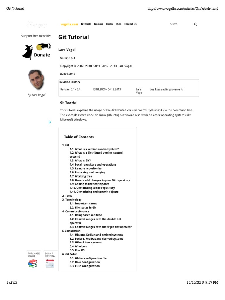 Git Tutorial 2016 Pdf Version Control Software Repository 9041