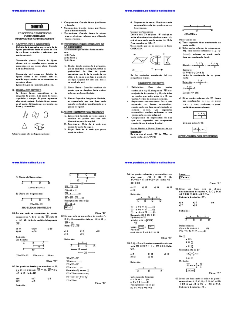 Geometria Ejercicios Del Primer Bimestre de Matematica de Tercero de Secundaria | Descargar ...