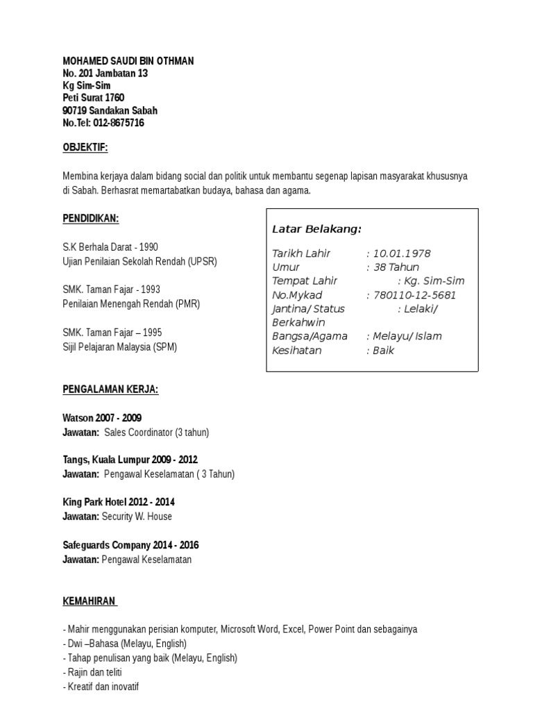 Resume Rahmat | PDF