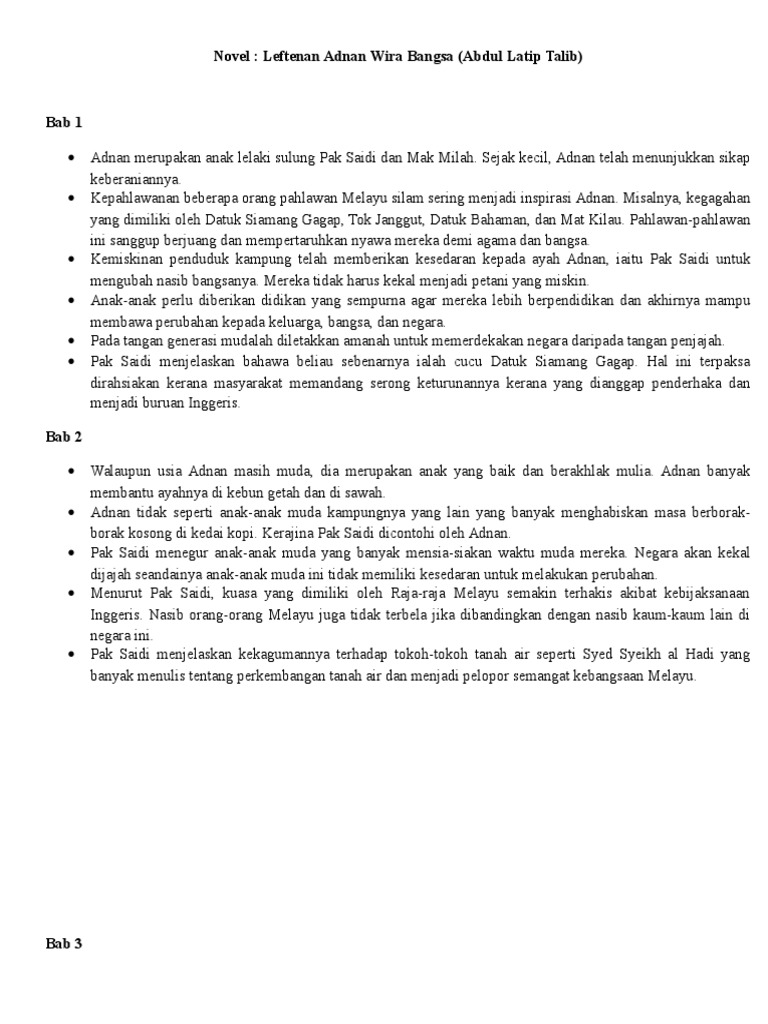 Leftenan Adnan: Perjuangan dan Pendidikan | PDF | Perjalanan