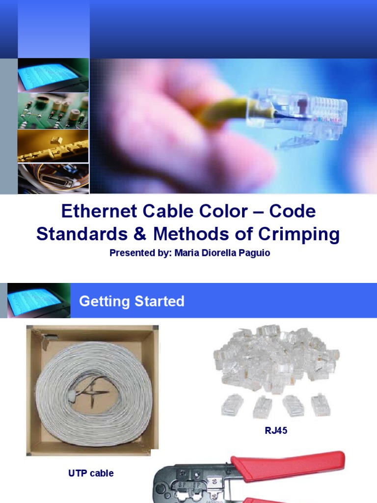 Ethernet Cable Color - Code Standards & Methods of Crimping: Presented ...