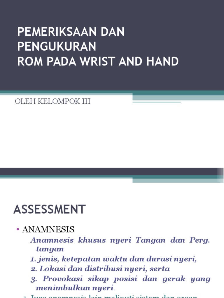 JPM Wrist and Hand | PDF