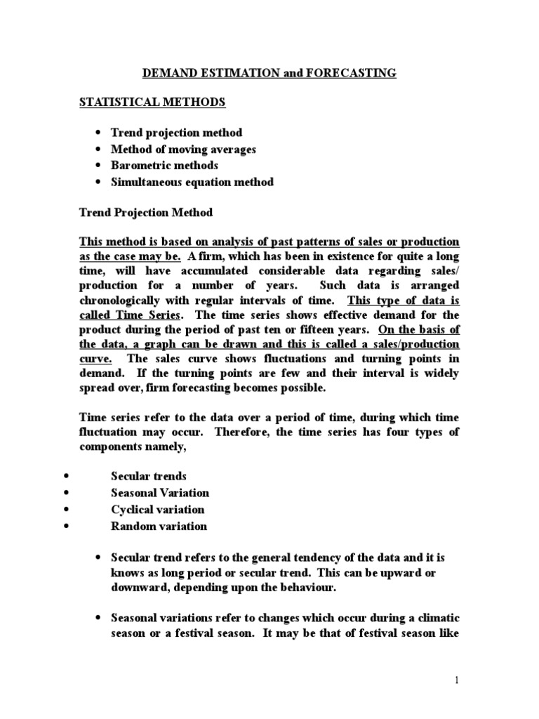 Demand Forecasting | PDF | Regression Analysis | Errors And Residuals