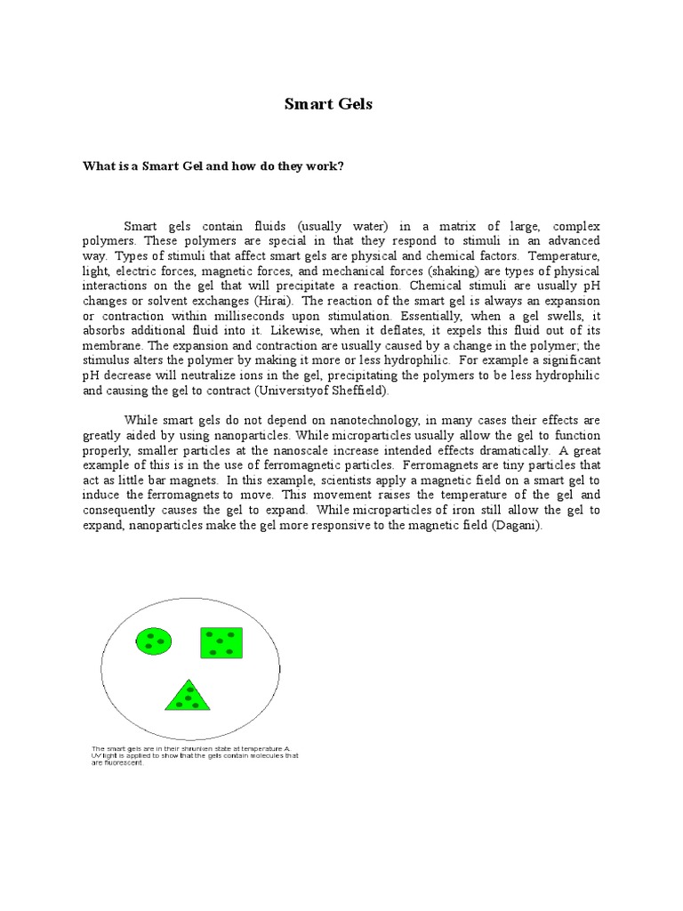 Smart Gels: What Is A Smart Gel and How Do They Work? | PDF ...