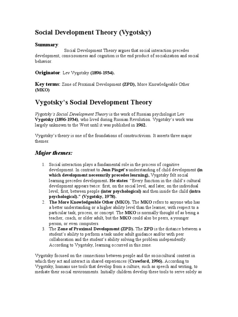 Social Development Theory | PDF | Learning | Behavioural Sciences
