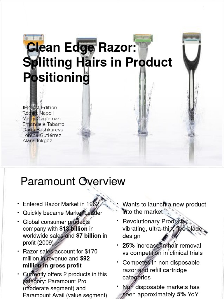 Clean Edge Razor: Splitting Hairs in Product Positioning | PDF ...