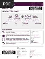 Online Boarding Pass Indigo | PDF | Aviation | Airlines