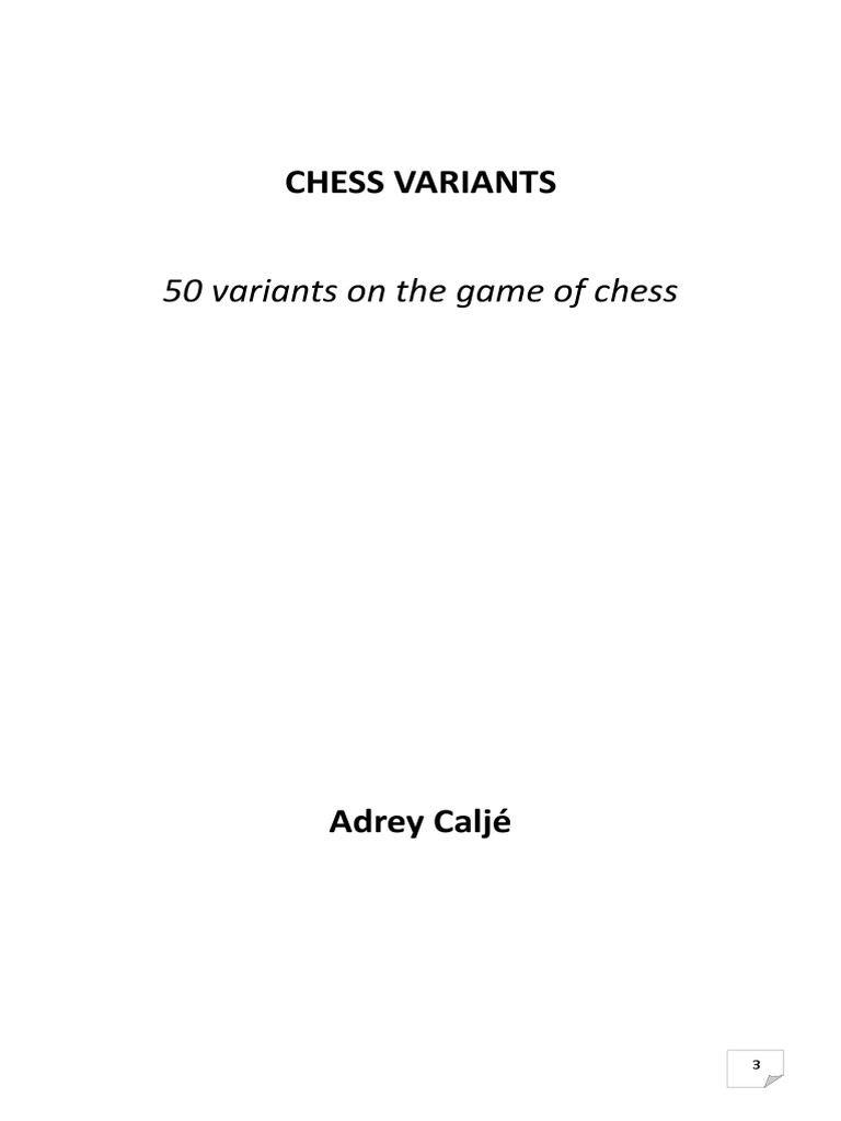 50 Variants of Chess | PDF | Chess | Game Rules