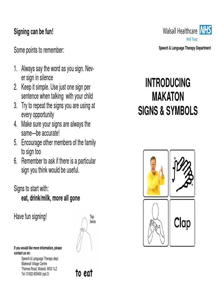 Introducing Makaton Signs and Symbols-2 | PDF