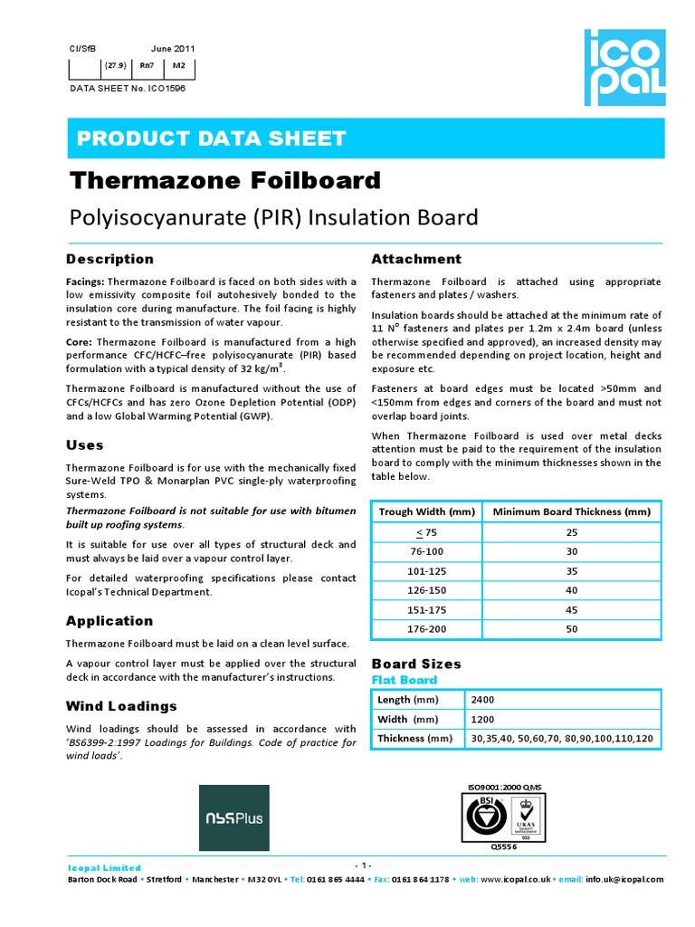Thermazone Foilboard Insulation Overview | PDF | Chlorofluorocarbon ...