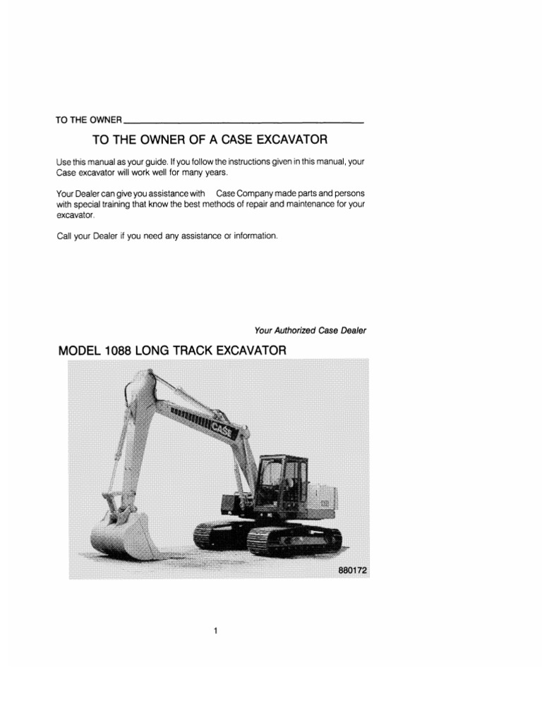 Case 1088 Shop Manual | PDF
