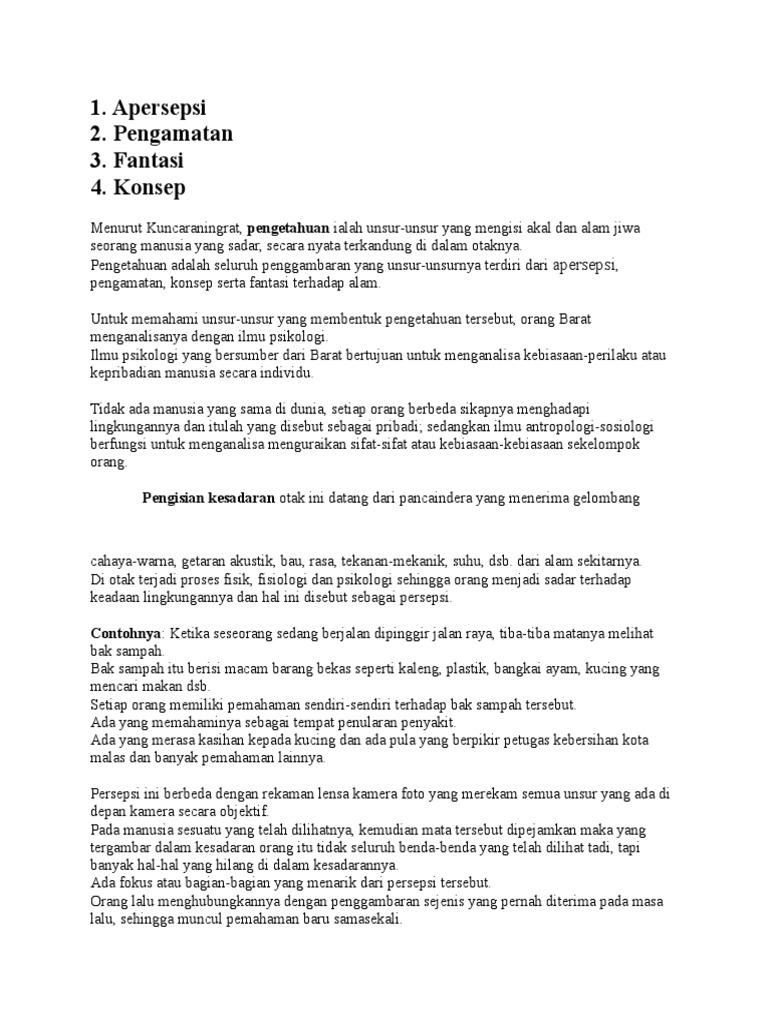 Apersepsi | PDF