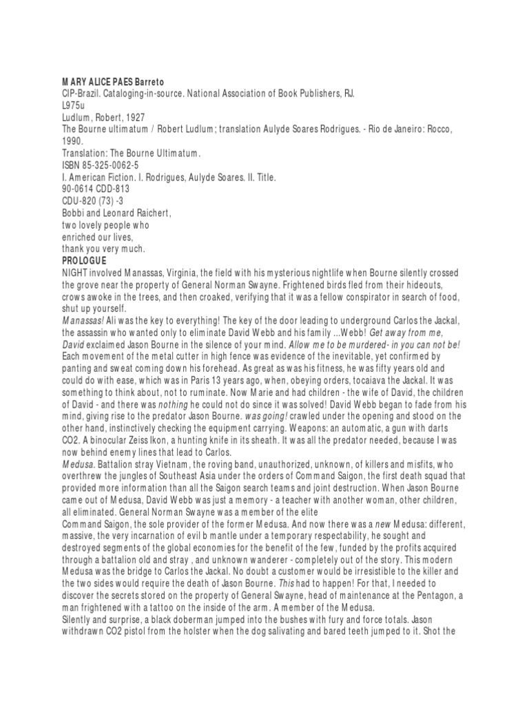 The Bourne Ultimatum | PDF | Unrest | Armed Conflict