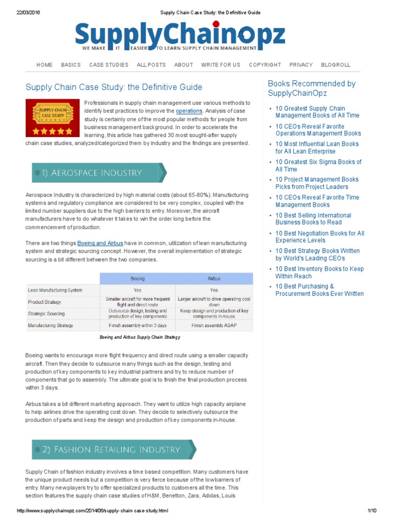 Supply Chain Case Study - The Definitive Guide | PDF | Supply Chain ... Supply Chain Case Study - The Definitive Guide | PDF | Supply Chain ...