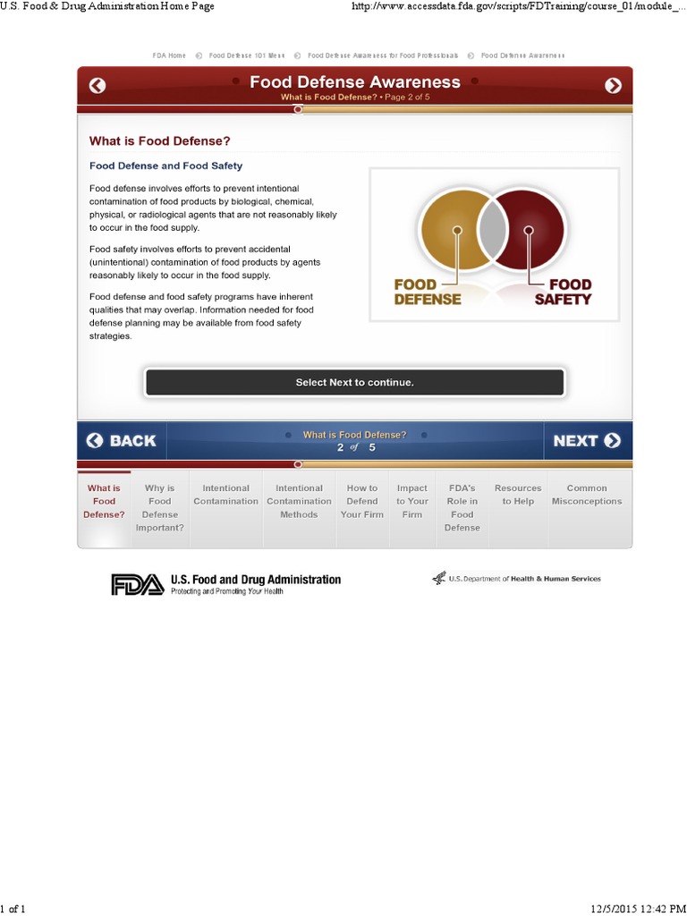 Food Defense Awareness Training | PDF