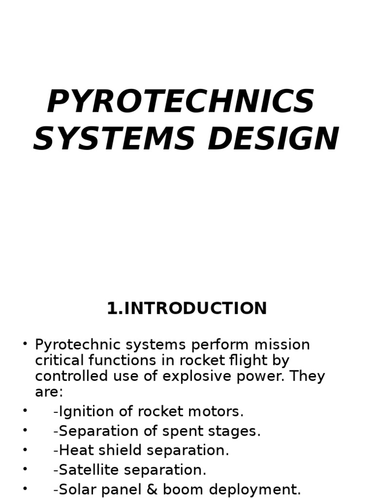 Pyrotechnic System | PDF | Explosive Material | Chemistry