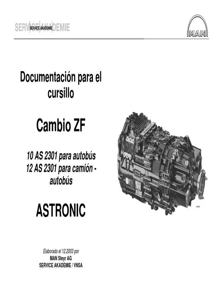 ZF Astronic PDF | PDF | Embrague | Acelerador
