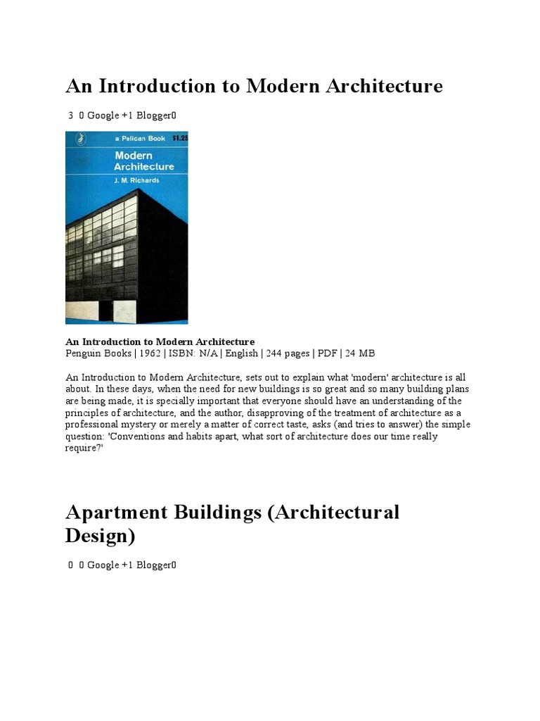 An Introduction To Modern Architecture | PDF | Communication Design ...