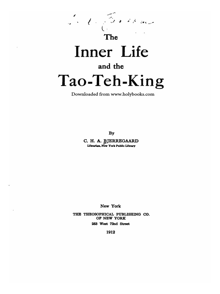 The Inner Life and The Tao Teh King PDF | PDF