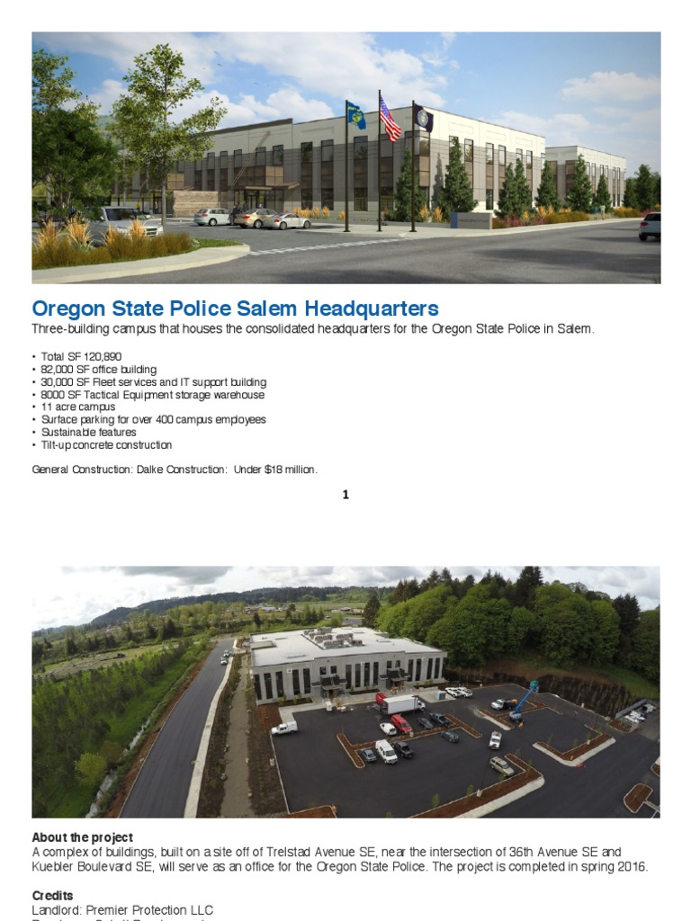 Oregon State Police Headquarters, Salem, Oregon | PDF | Real Estate Law ...