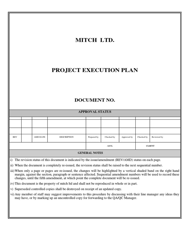 Offshore Coating Project Execution Plan | PDF | Warehouse | Project ...