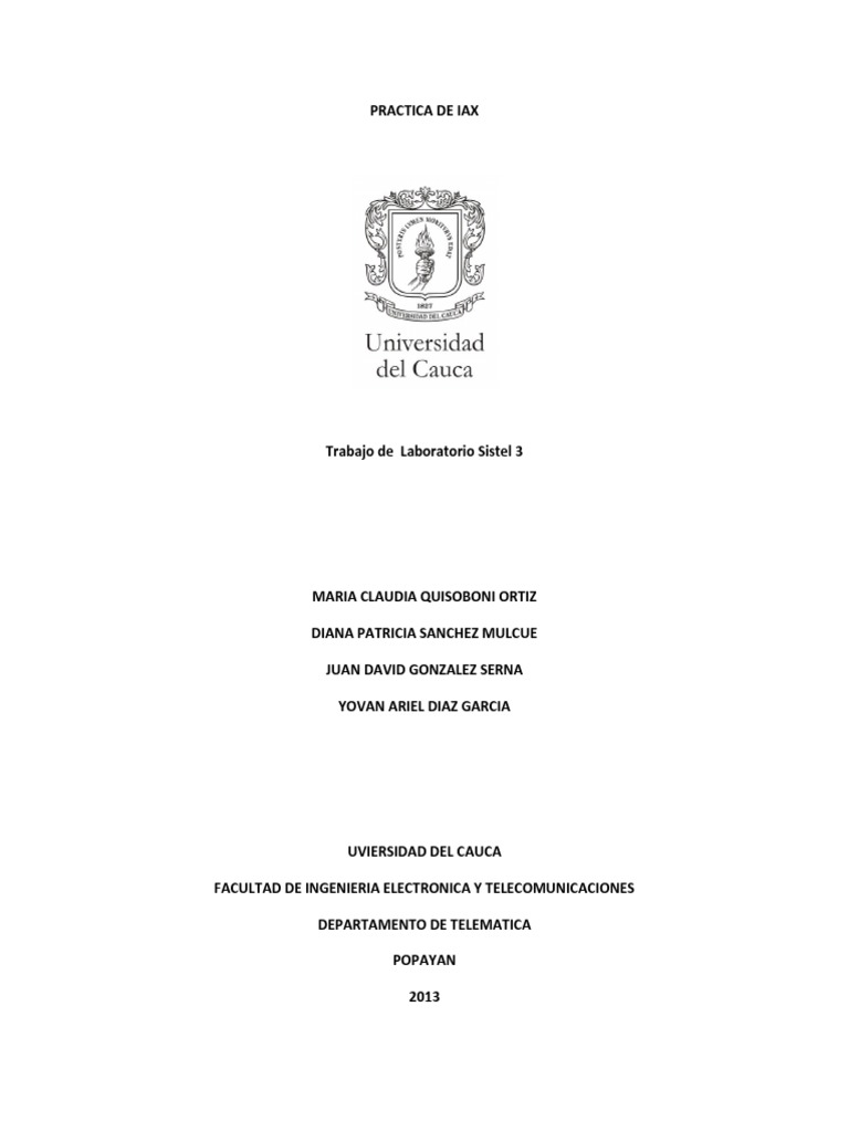 Practica de Iax | PDF | Transmisión de datos | Telefonía