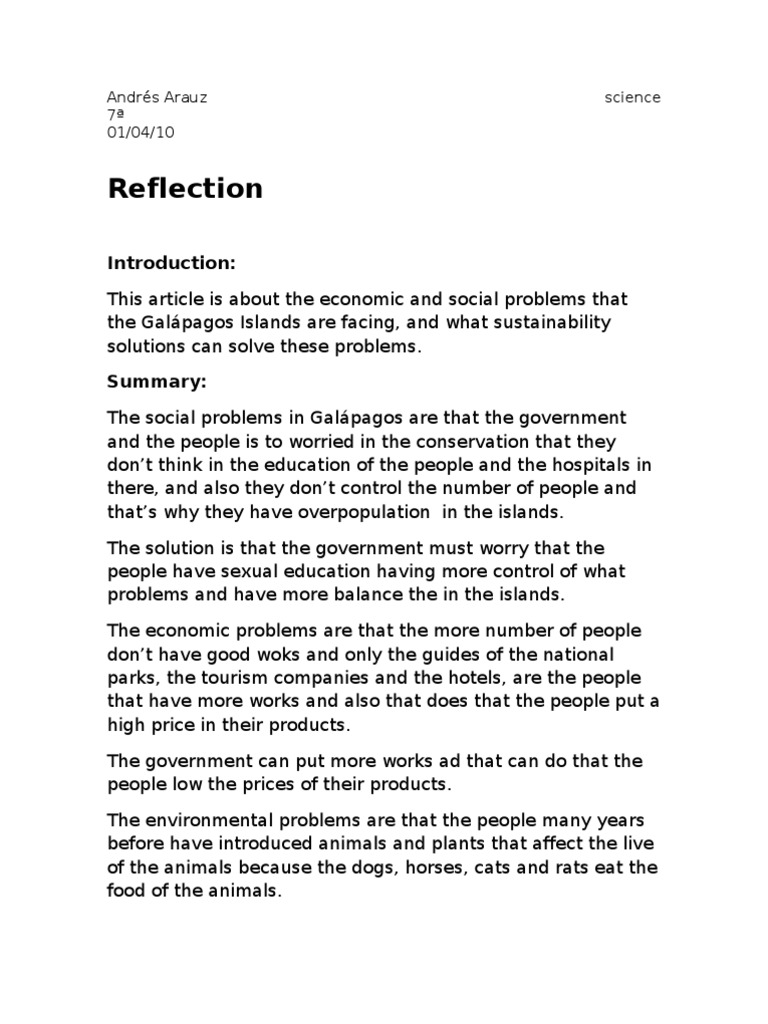 Galápagos Islands: Economic and Social Issues | PDF | Wellness