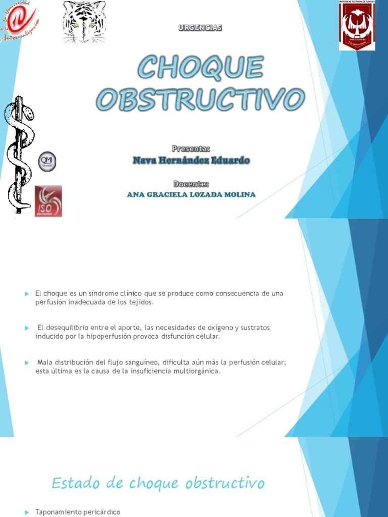 CHOQUE OBSTRUCTIVO-taponamiento Cardiaco PDF | PDF | Corazón | Angiología