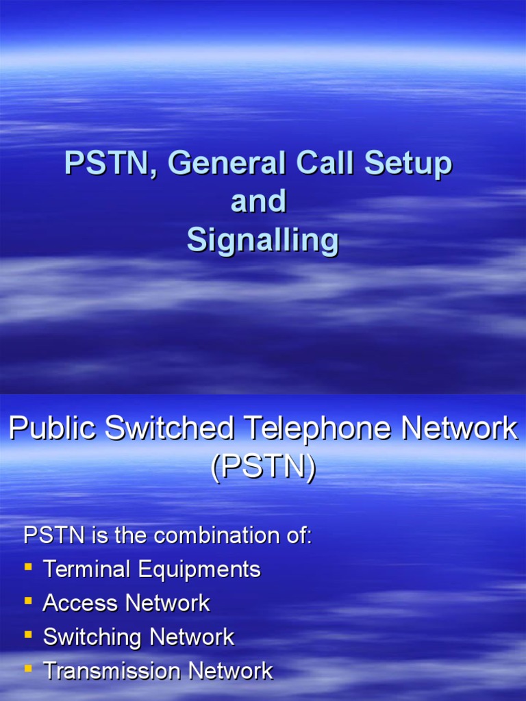 PSTN Call Setup Signaling | PDF