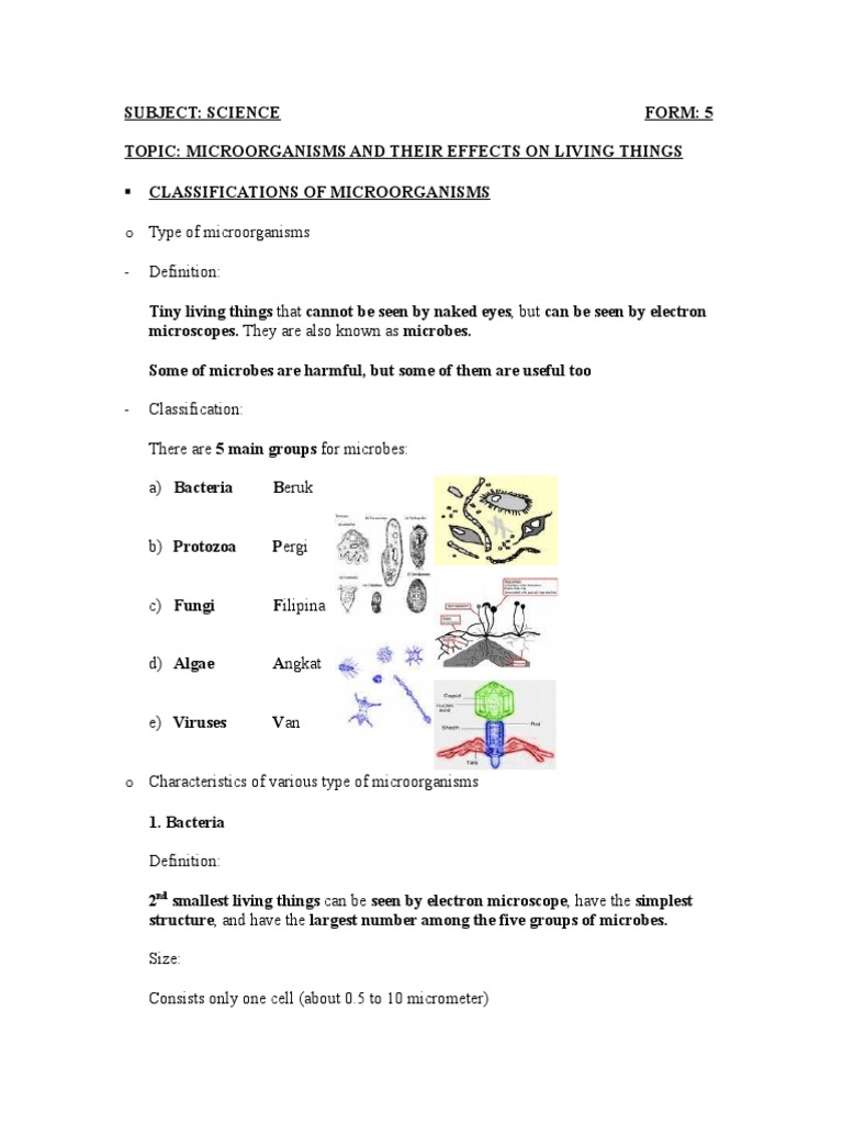 Form 5 Science Chapter 1 PDF | PDF | Sterilization (Microbiology ...
