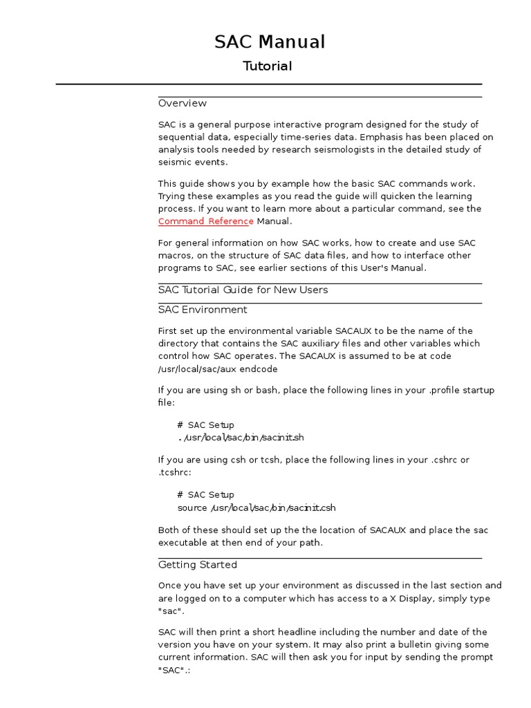 Sac Tutorial 1 Download Free Pdf Command Line Interface Variable