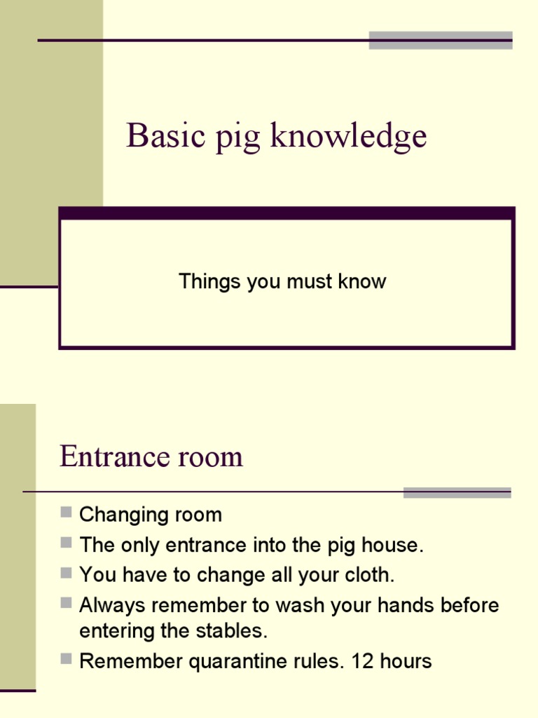 Basic Pig Knowledge | PDF | Domestic Pig | Wild Boar