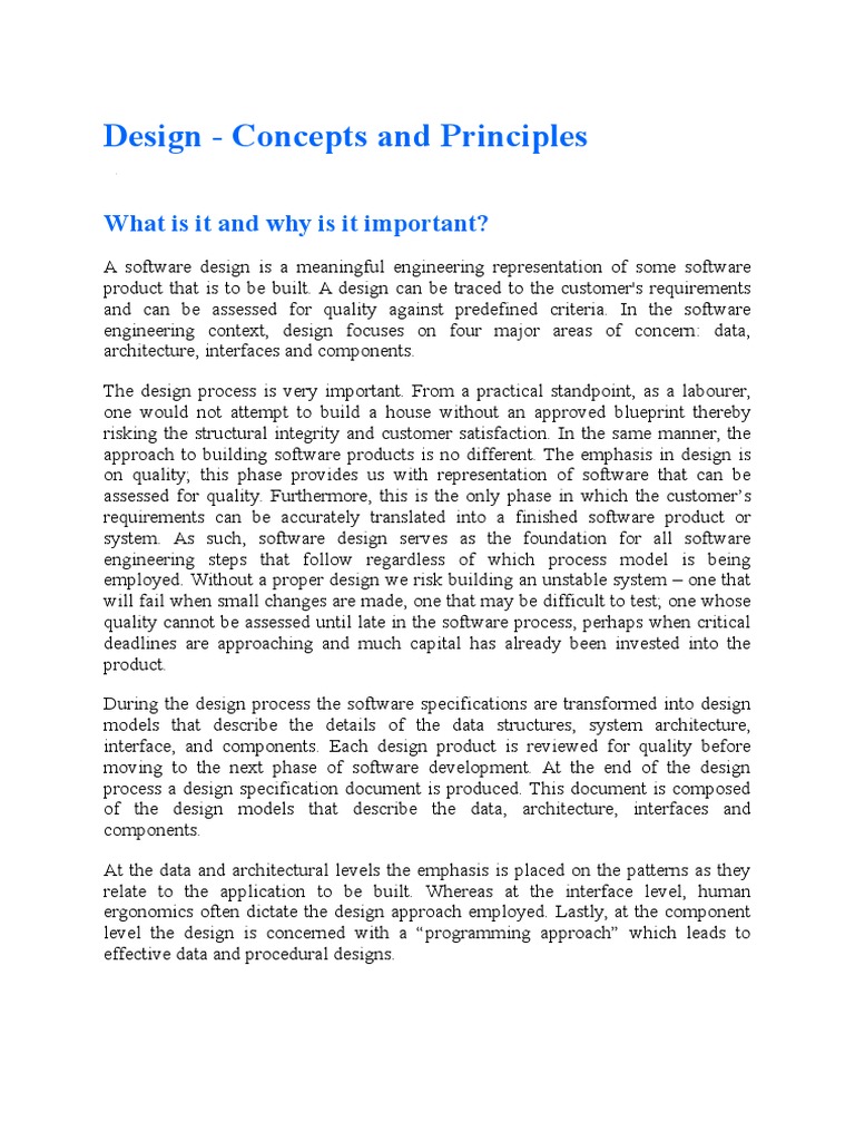 Design - Concepts and Principles: What Is It and Why Is It Important ...