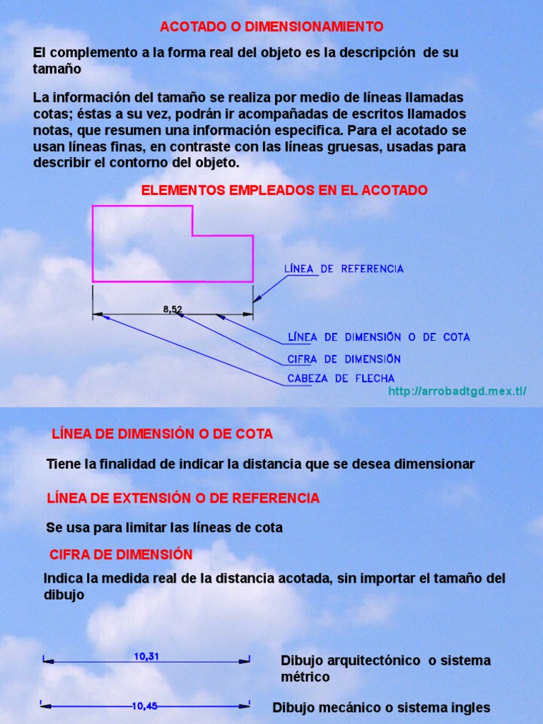 Reglas de Acotado y Dimensionamiento | PDF | Dibujo | Dimensión